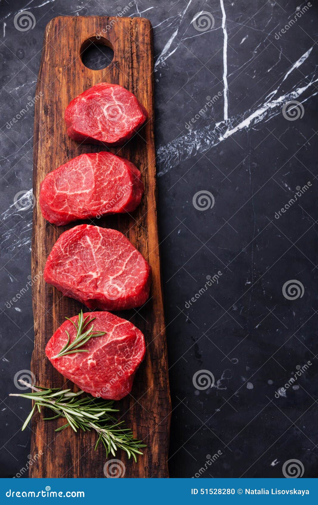 Raw Fresh Marbled Meat Steak Stock Photo - Image of chop, dark: 51528280