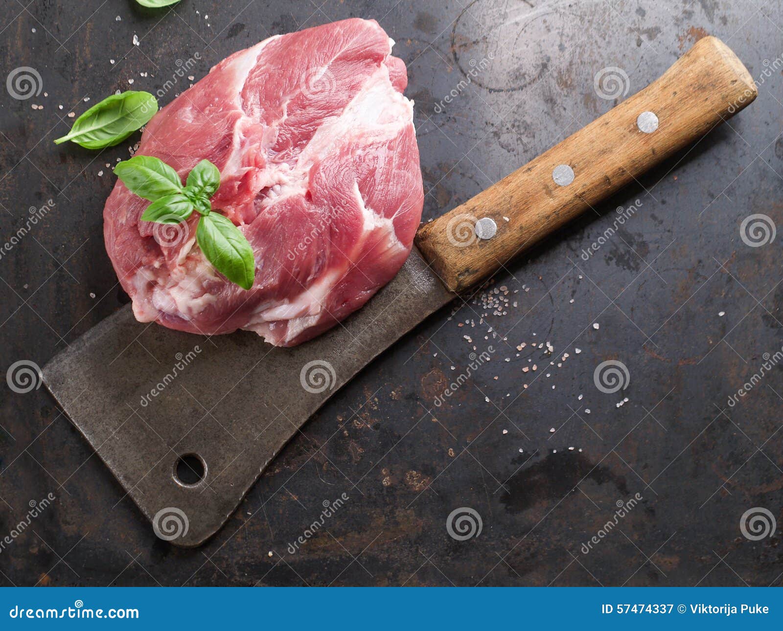 Raw fresh meat stock image. Image of butcher, rustic - 57474337