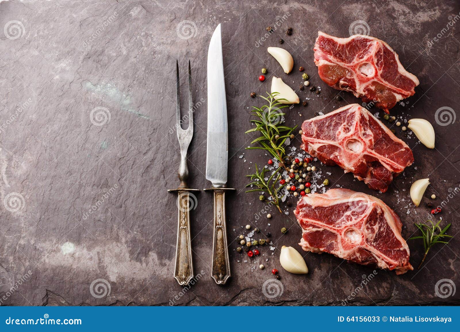 Raw Fresh Meat Lamb Mutton Saddle Stock Image - Image of rosemary ...