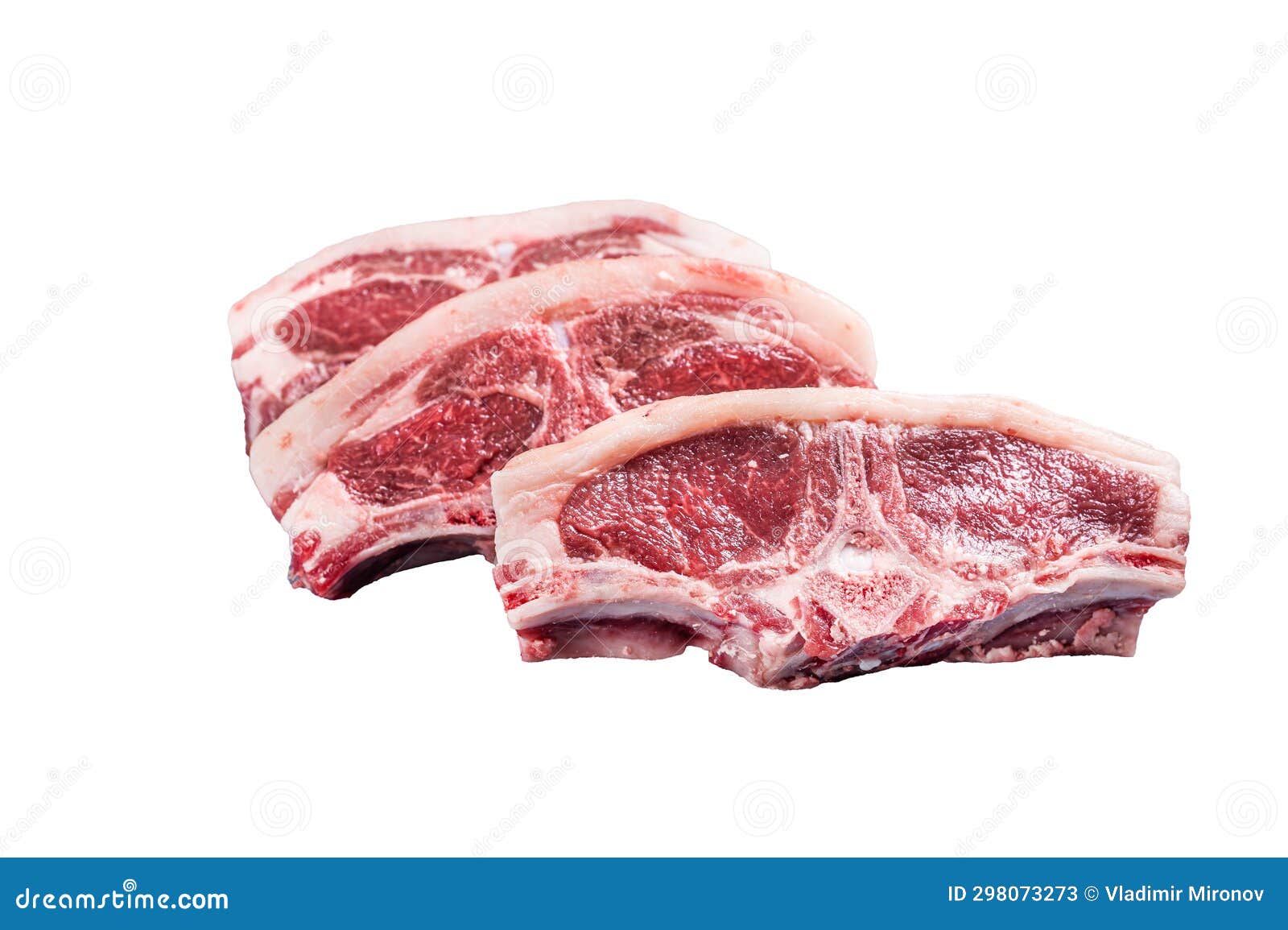 Raw Fresh Meat Lamb Mutton Saddle. Isolated, White Background. Stock ...
