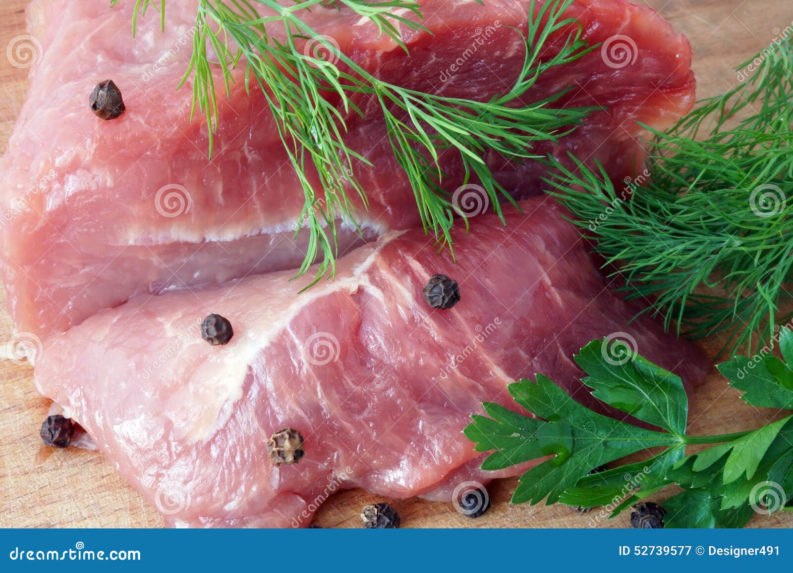 Raw Fresh Meat on Wooden Board Stock Image - Image of board, culinary ...