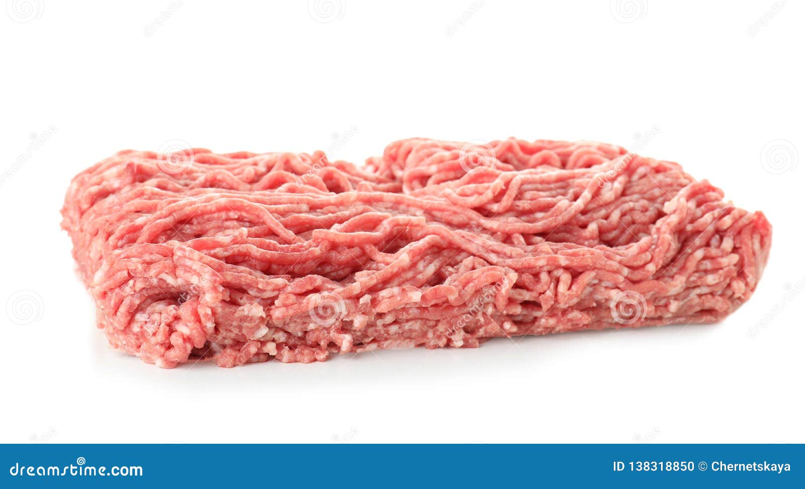 Raw Fresh Minced Meat on White Stock Photo - Image of food, prepare ...