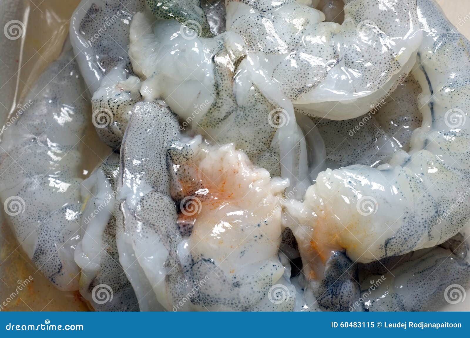 Raw Fresh Peeled Prawn, Shrimp Stock Image - Image of freshness ...