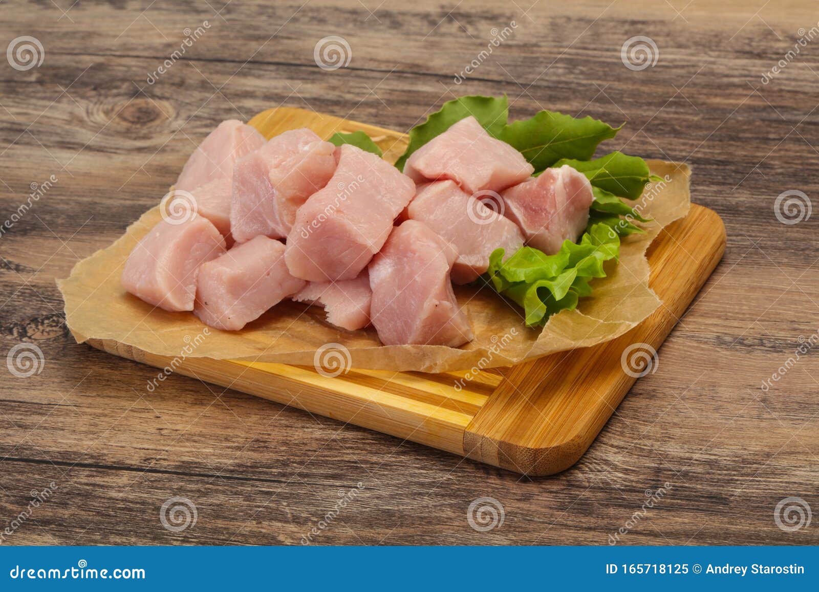 Raw fresh pork meat cube stock image. Image of ingredient - 165718125