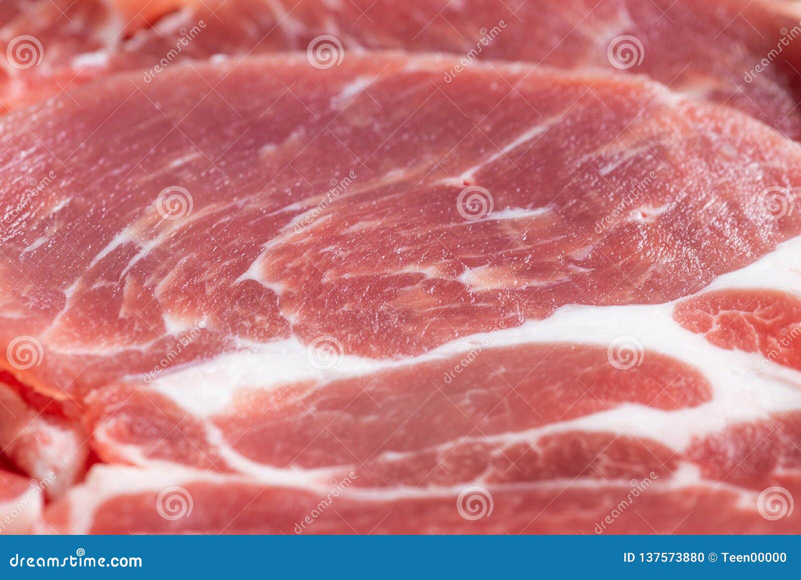 Raw Fresh Pork Neck Chop Meat Stock Photo - Image of healthy, meal ...