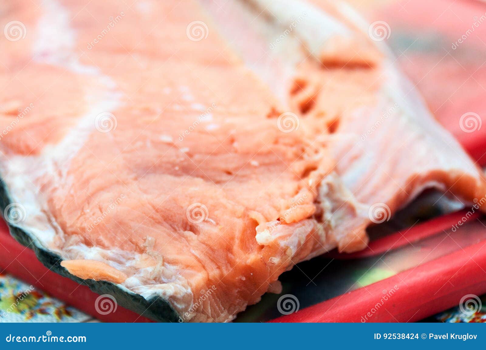 A Raw Fresh Red Fish Fillet Stock Photo - Image of redfish, piece: 92538424