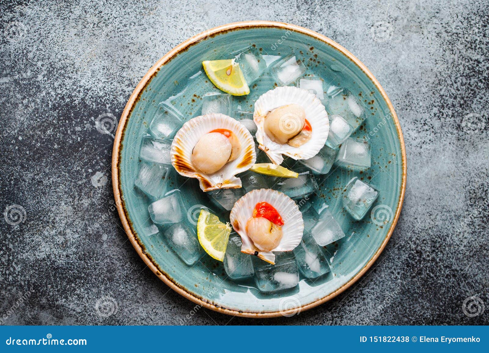 Raw Fresh Uncooked Scallops Stock Photo - Image of background, healthy ...