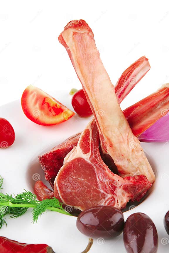 Raw fresh veal ribs stock image. Image of bright, freshness - 16025169