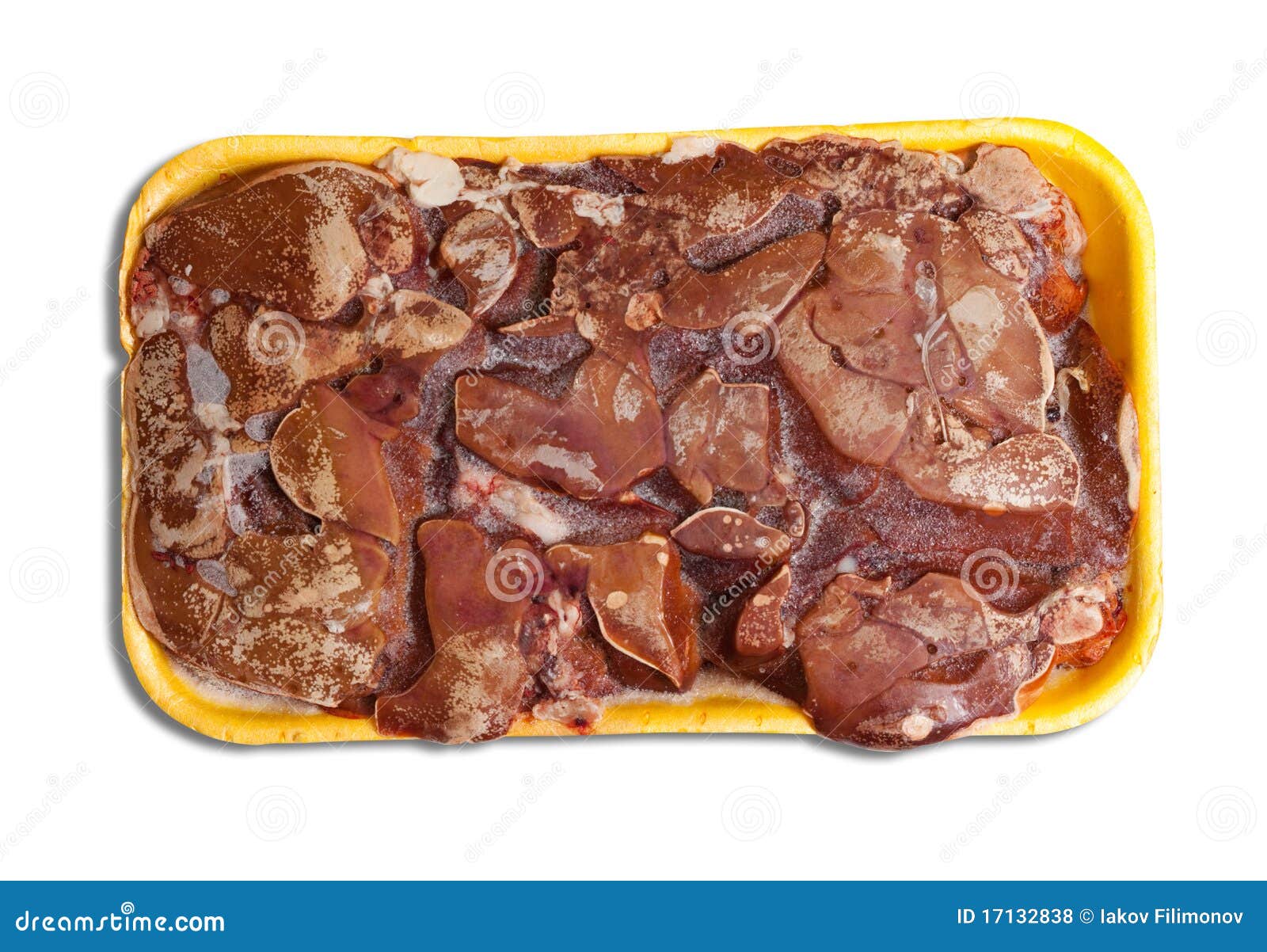 Raw frozen Chicken liver stock photo. Image of meat, liver - 17132838