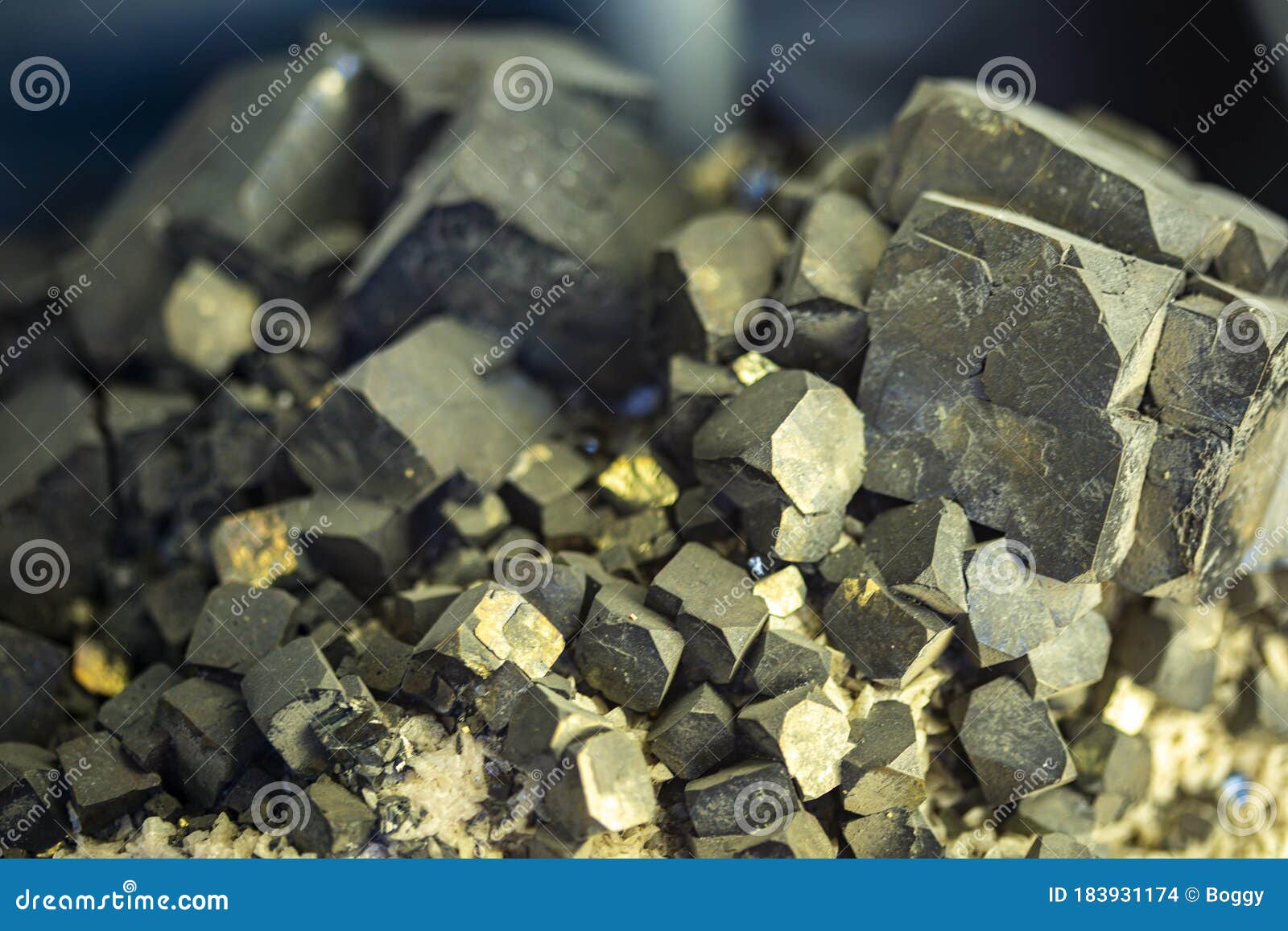 Raw Galenite Mineral Crystals Stock Photo - Image of textured, macro ...