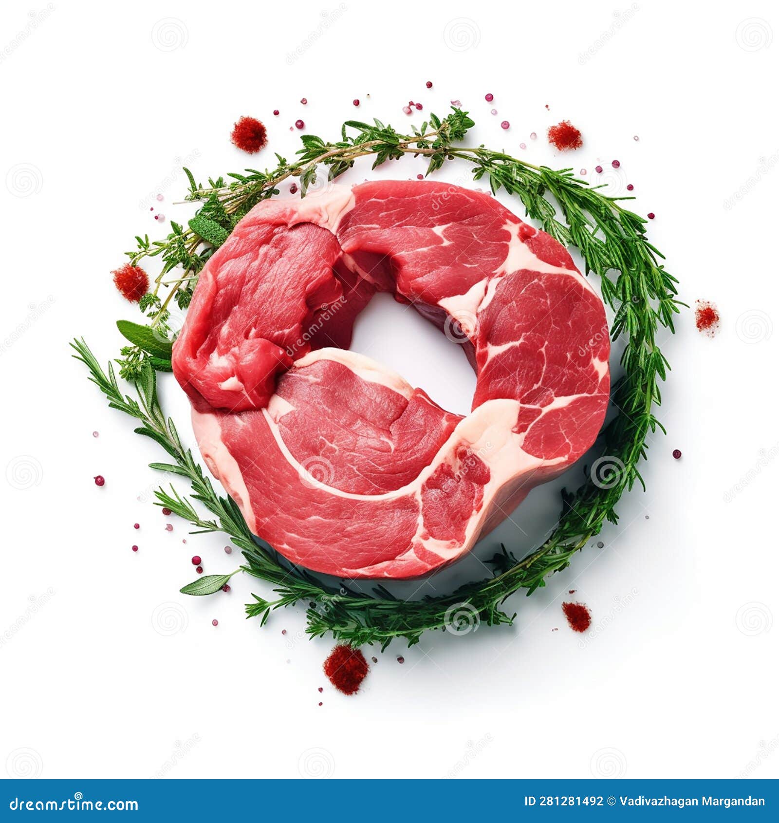 Raw goat meat stock illustration. Illustration of dish - 281281492