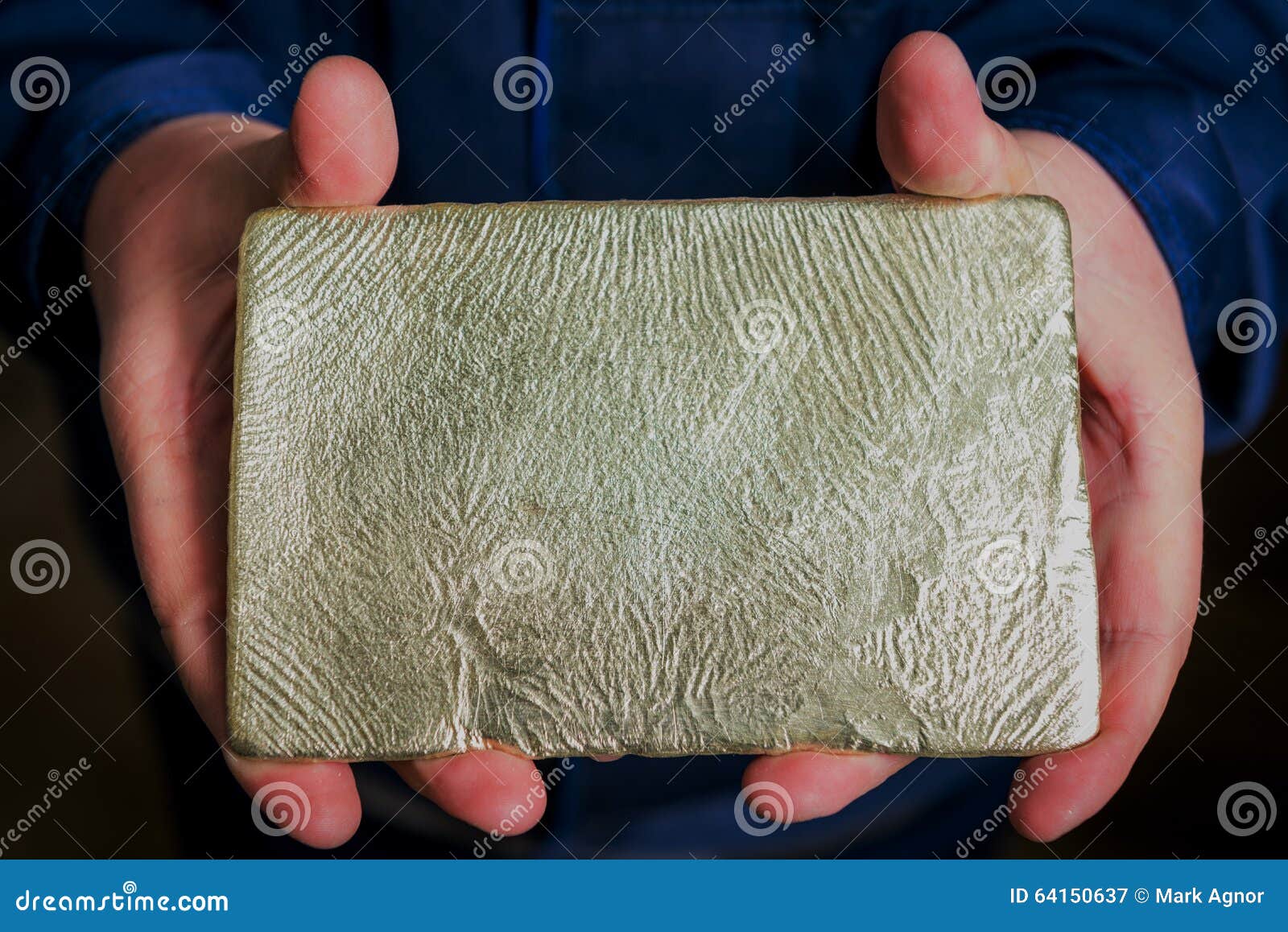 Raw Gold Ingot in the Hands Editorial Photography - Image of hands ...