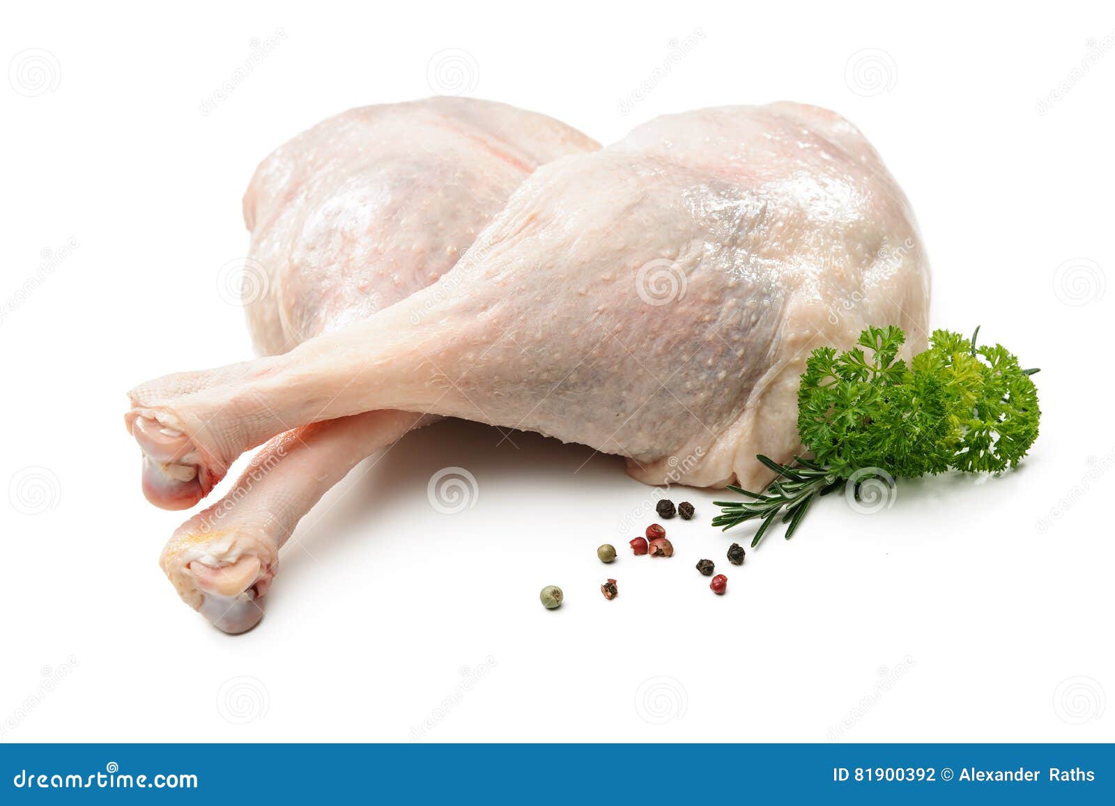 Raw goose legs with herbs stock photo. Image of delicious - 81900392