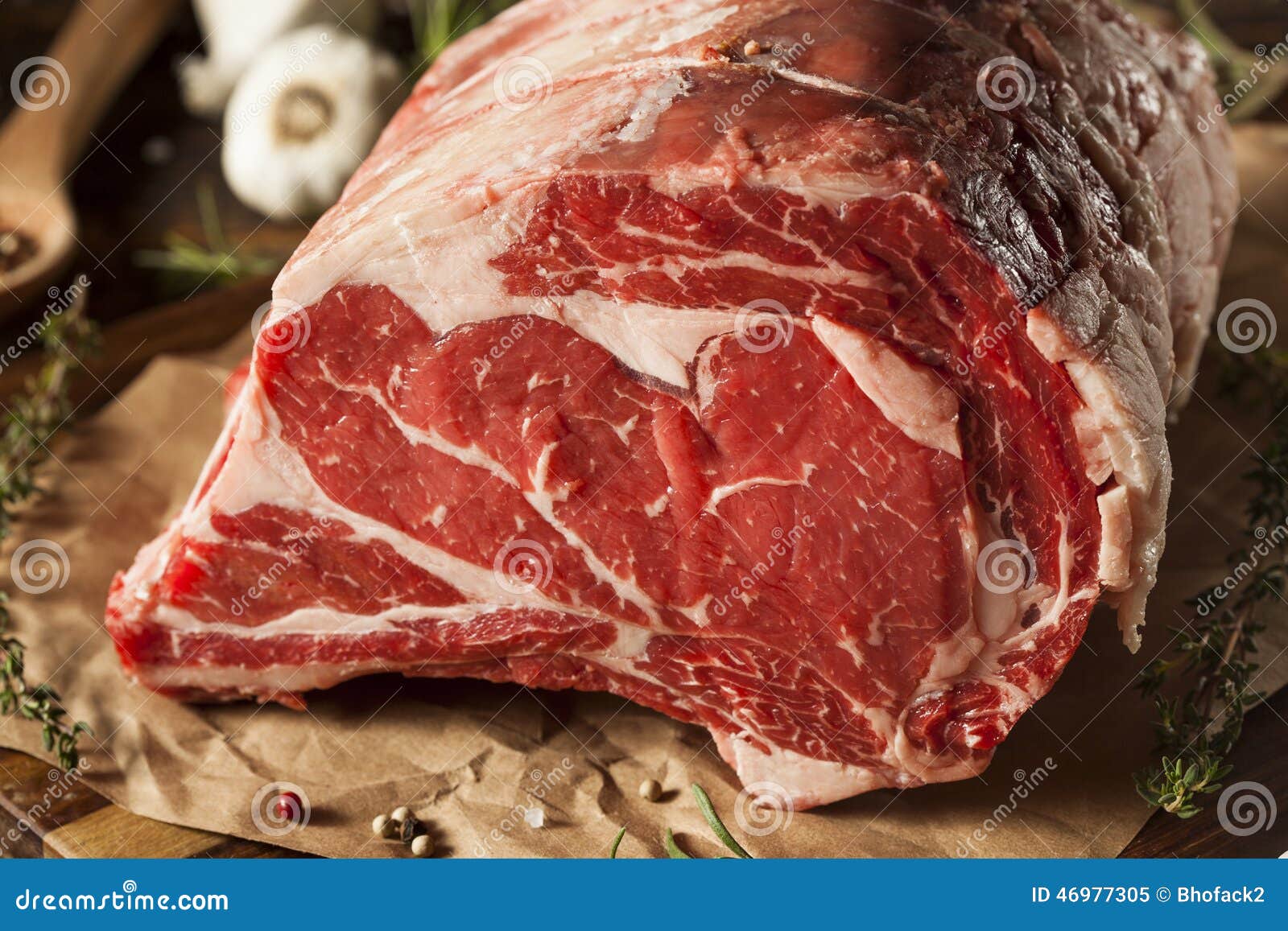 Raw Grass Fed Prime Rib Meat Stock Image - Image of prime, meal: 46977305