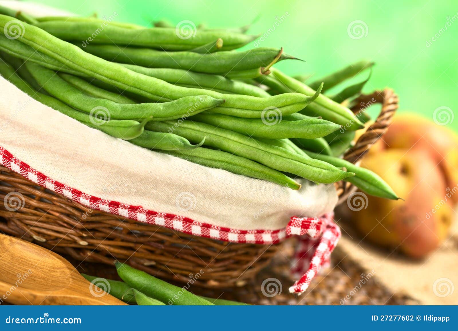 Raw Green Beans stock photo. Image of basket, pulse, common - 27277602