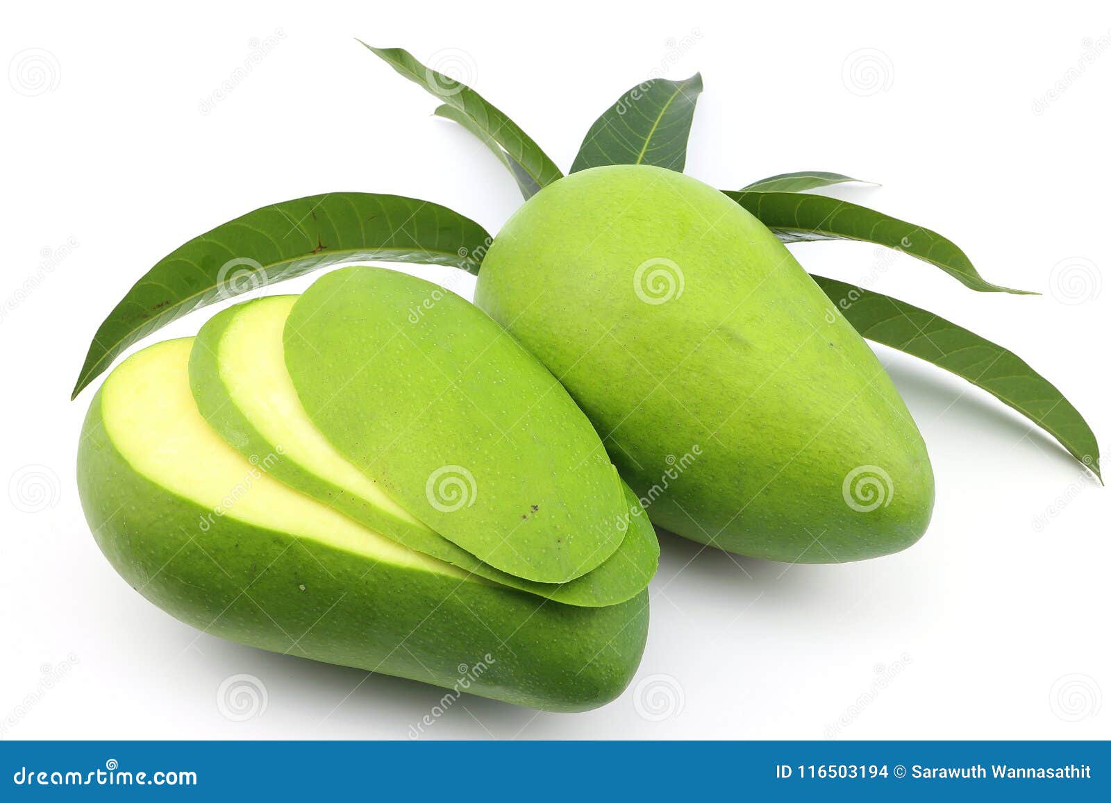 Raw green mango stock photo. Image of round, fresh, isolated - 116503194