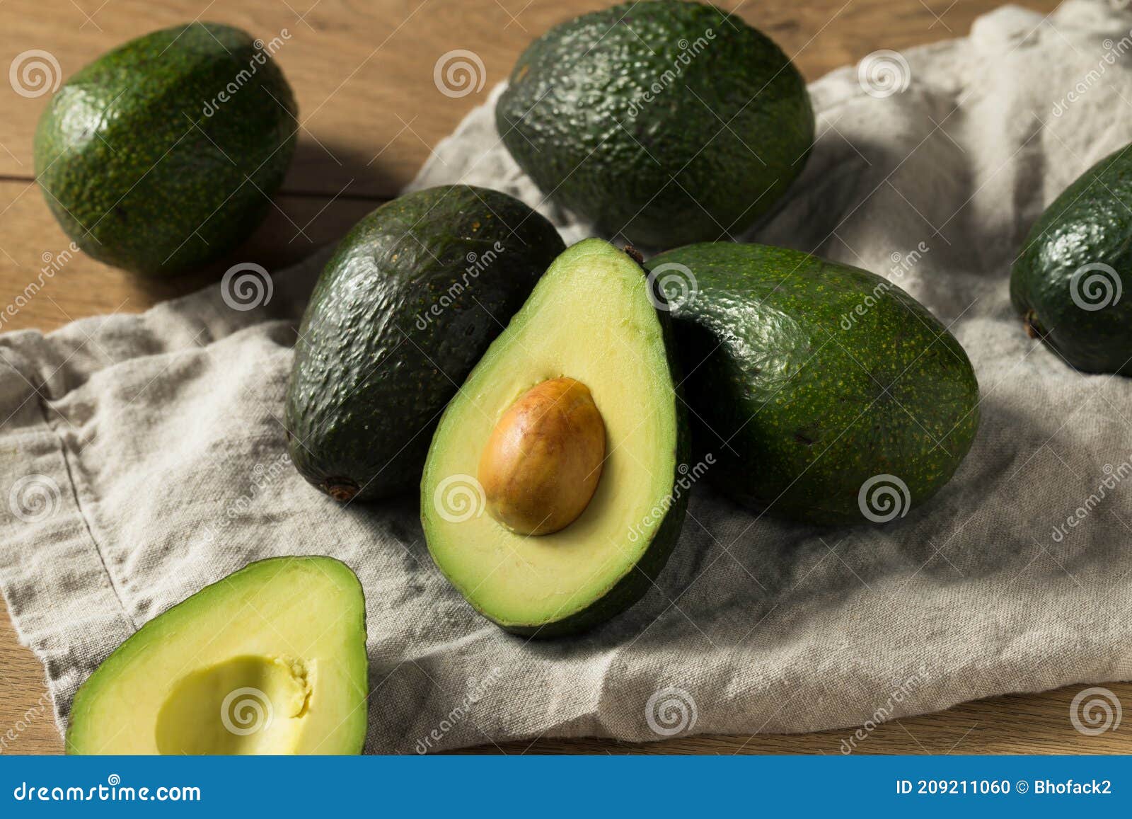 Raw Green Organic Avocados stock photo. Image of vitamin - 209211060