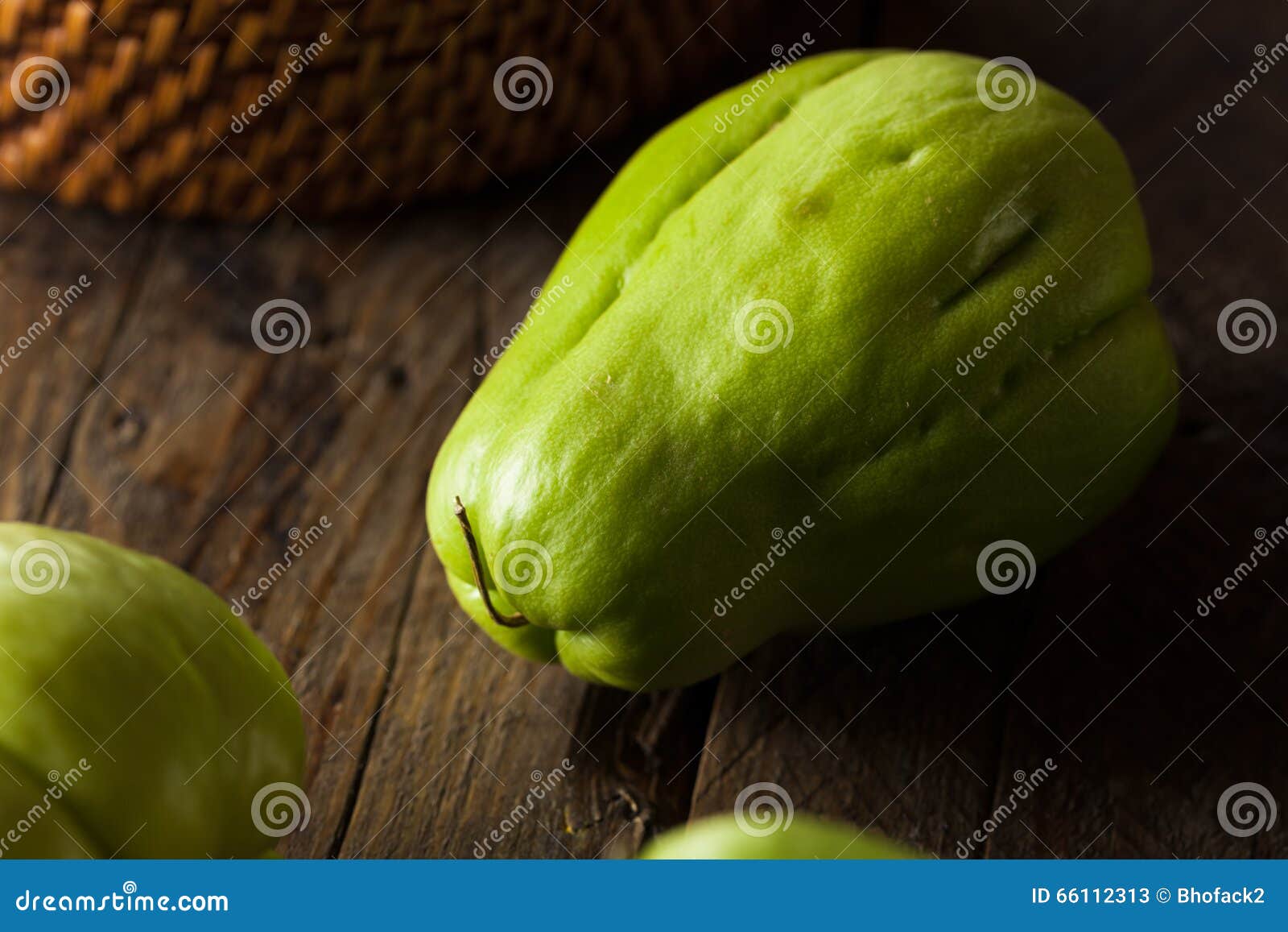 Raw Green Organic Chayote stock image. Image of fresh - 66112313