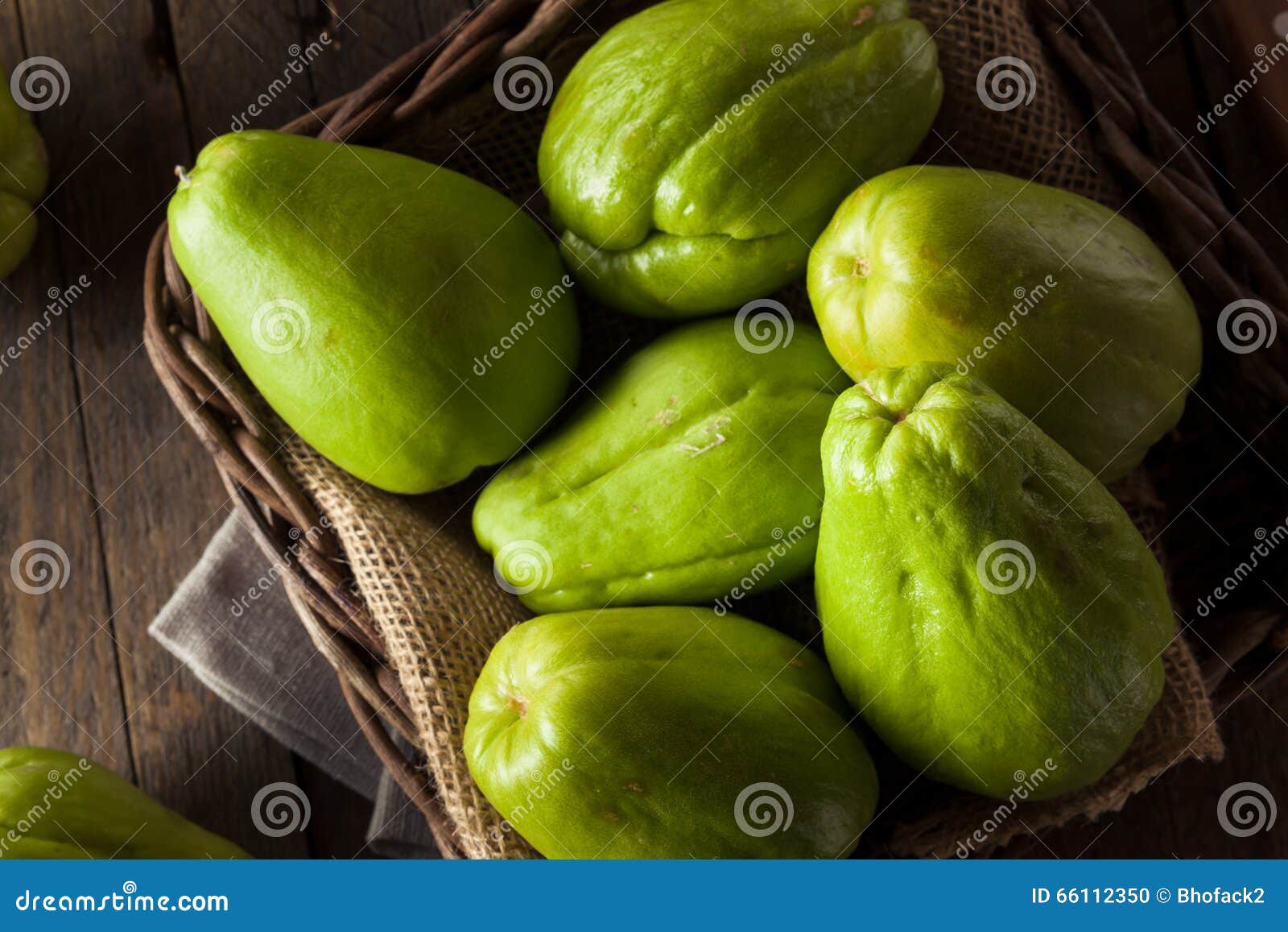 Raw Green Organic Chayote stock photo. Image of choko - 66112350
