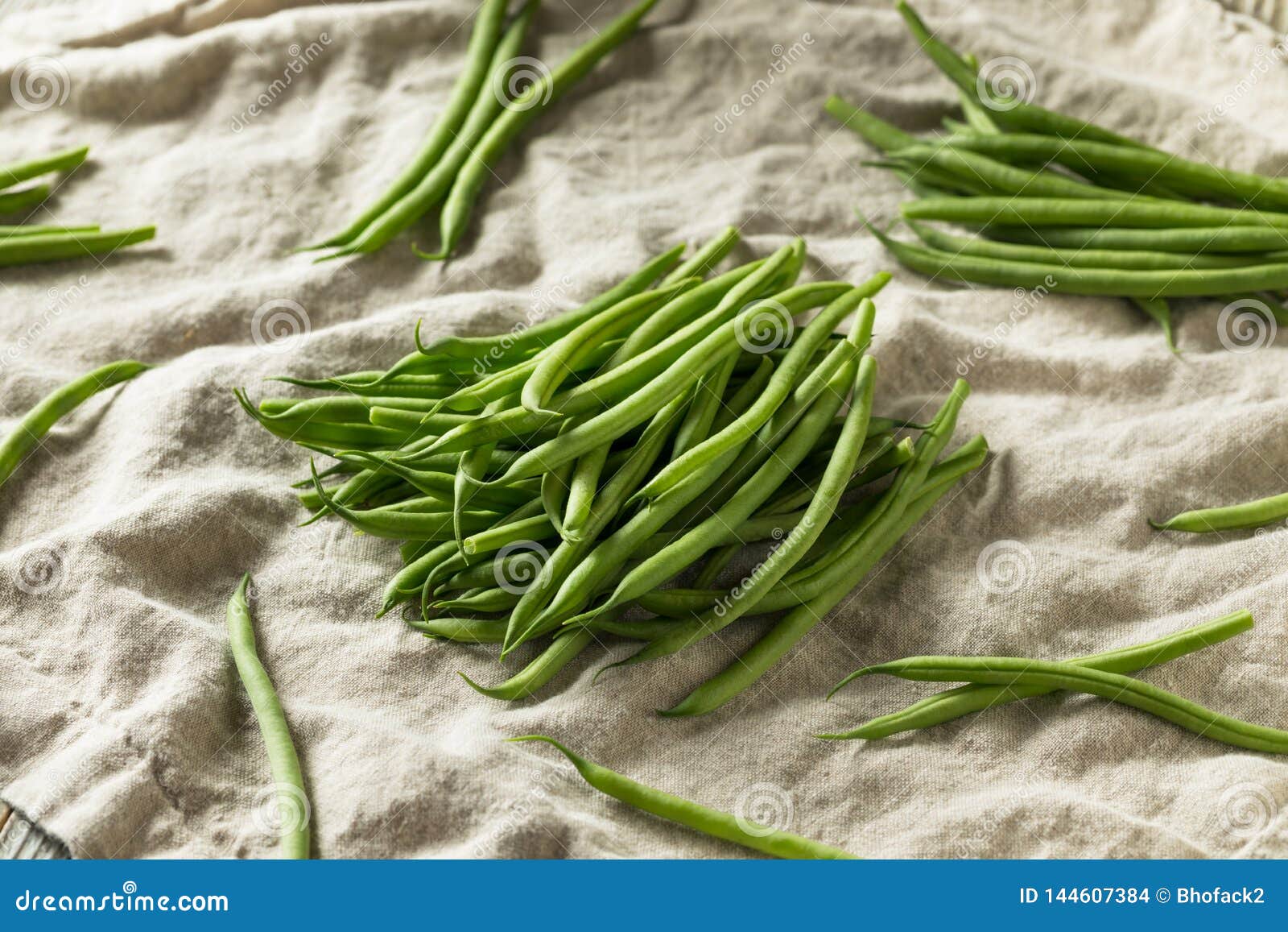Raw Green Organic French String Beans Stock Photo - Image of garden ...