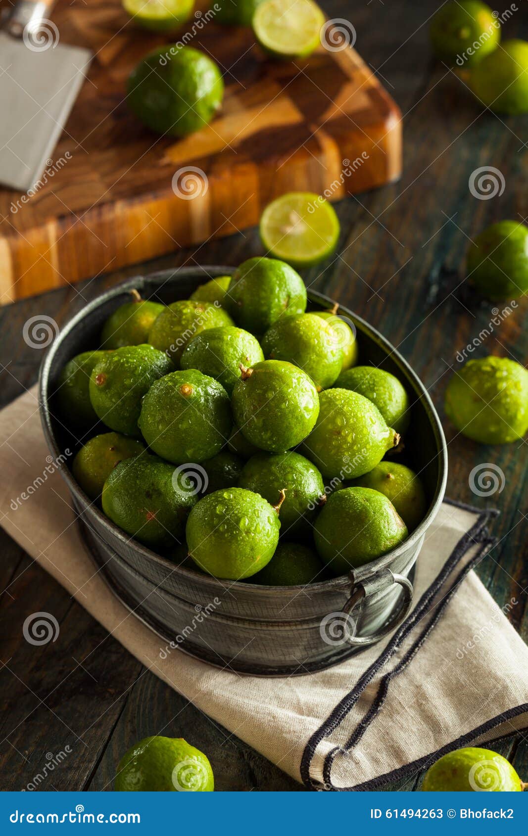 Raw Green Organic Key Limes Stock Image - Image of sour, plant: 61494263