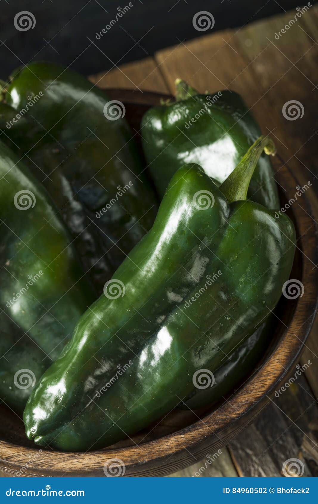 Raw Green Organic Poblano Peppers Stock Photo - Image of harvest, chile ...