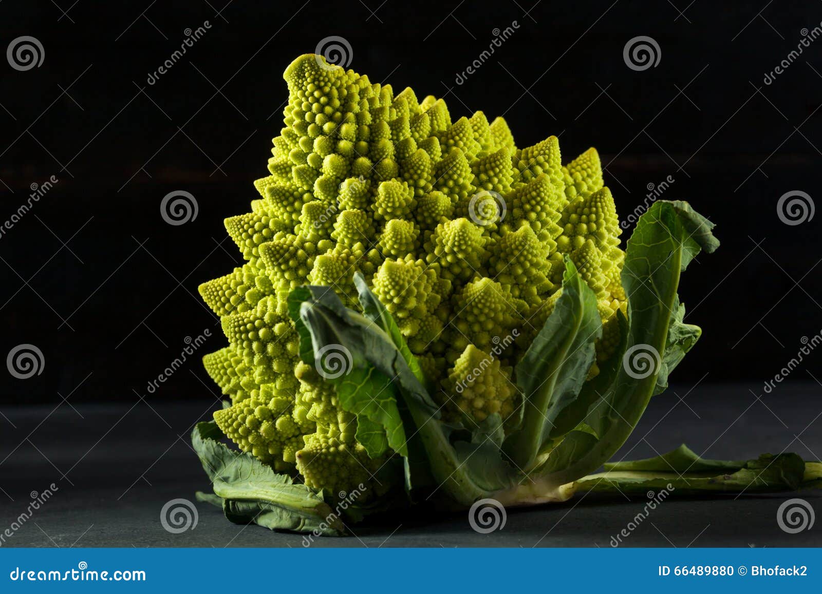 Raw Green Organic Romanesco Stock Photo - Image of floret, cabbage ...