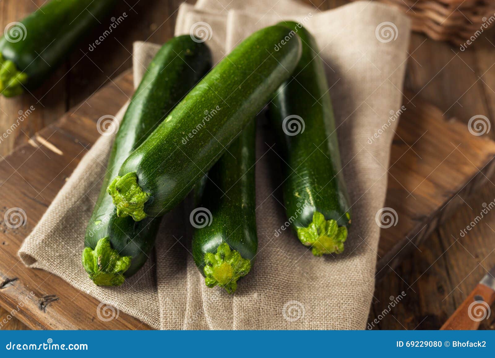Raw Green Organic Zucchini Squash Stock Photo - Image of fleshy ...