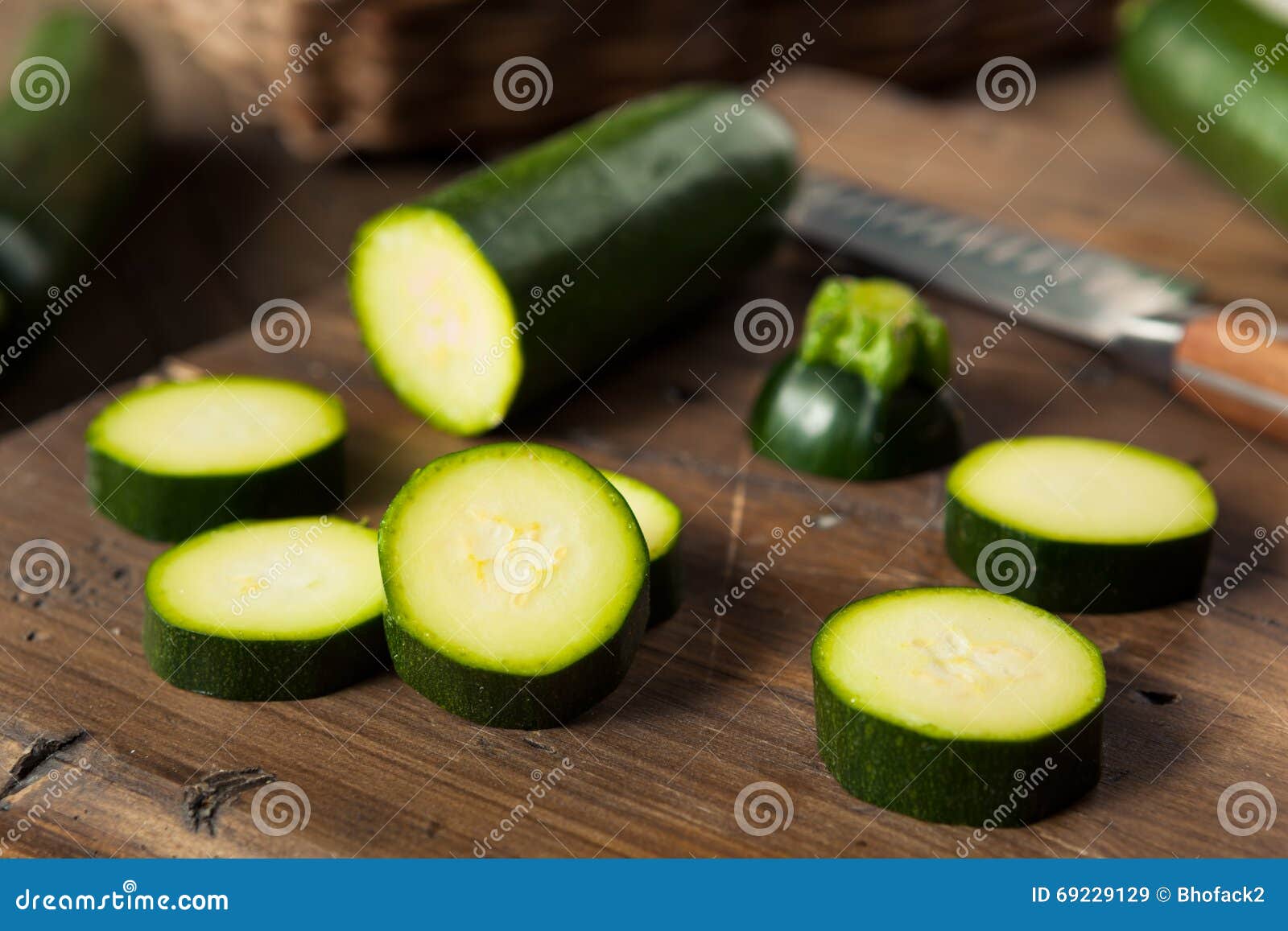Raw Green Organic Zucchini Squash Stock Image - Image of harvest ...
