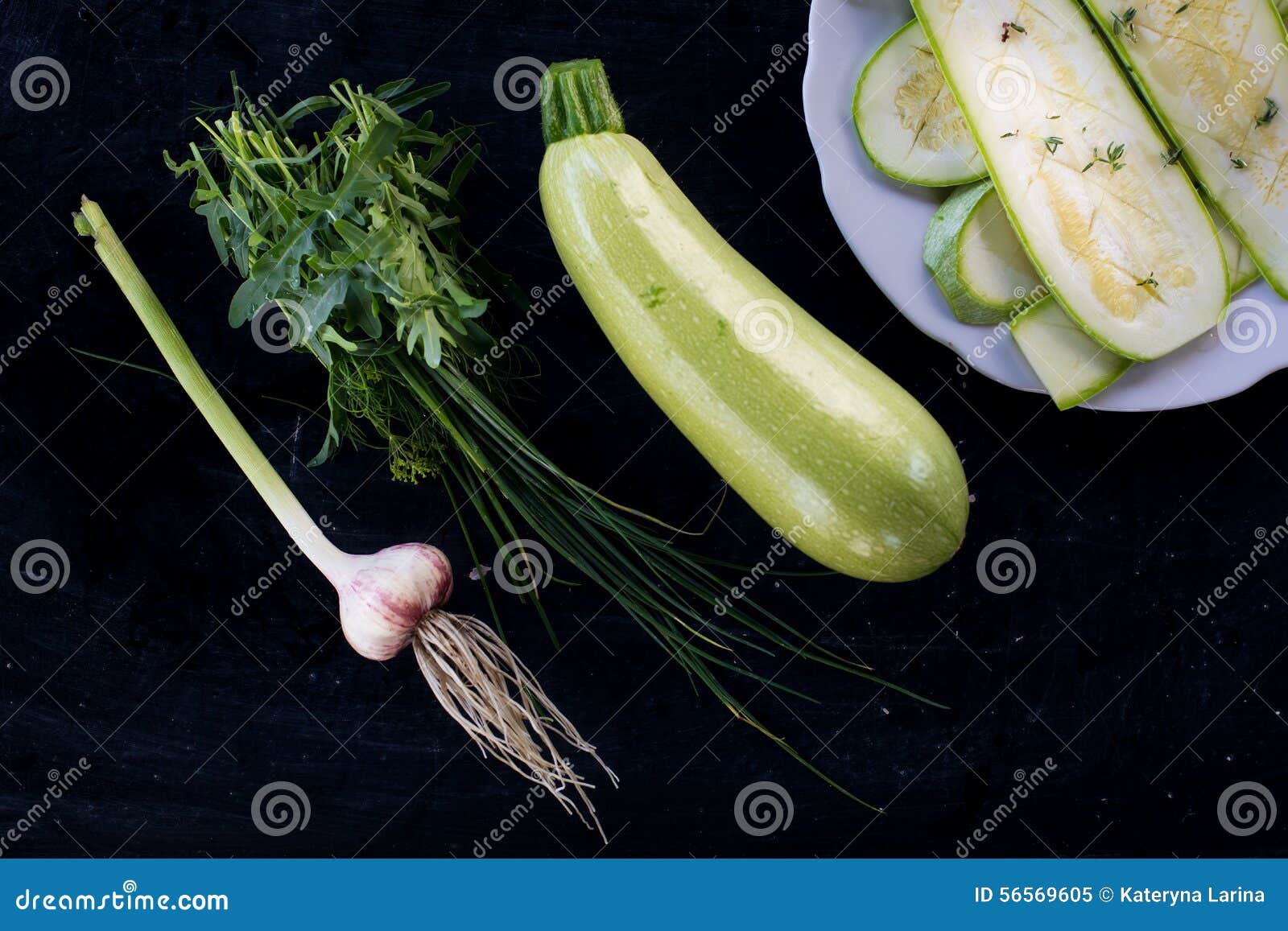 Raw grilled zucchini stock image. Image of courgette - 56569605