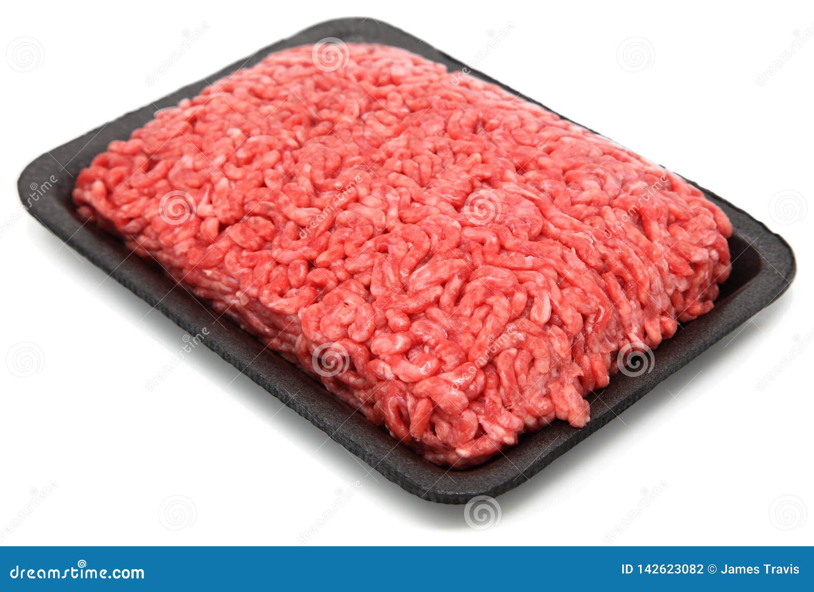 Raw Ground Beef in Styrofoam Container Stock Photo - Image of minced ...