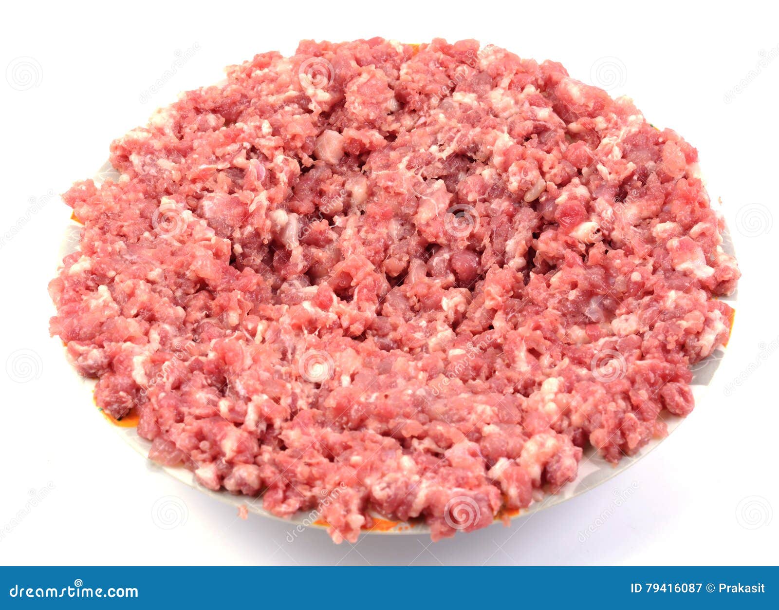 Raw Ground Meat Isolated on White Stock Image - Image of picnic, burger ...