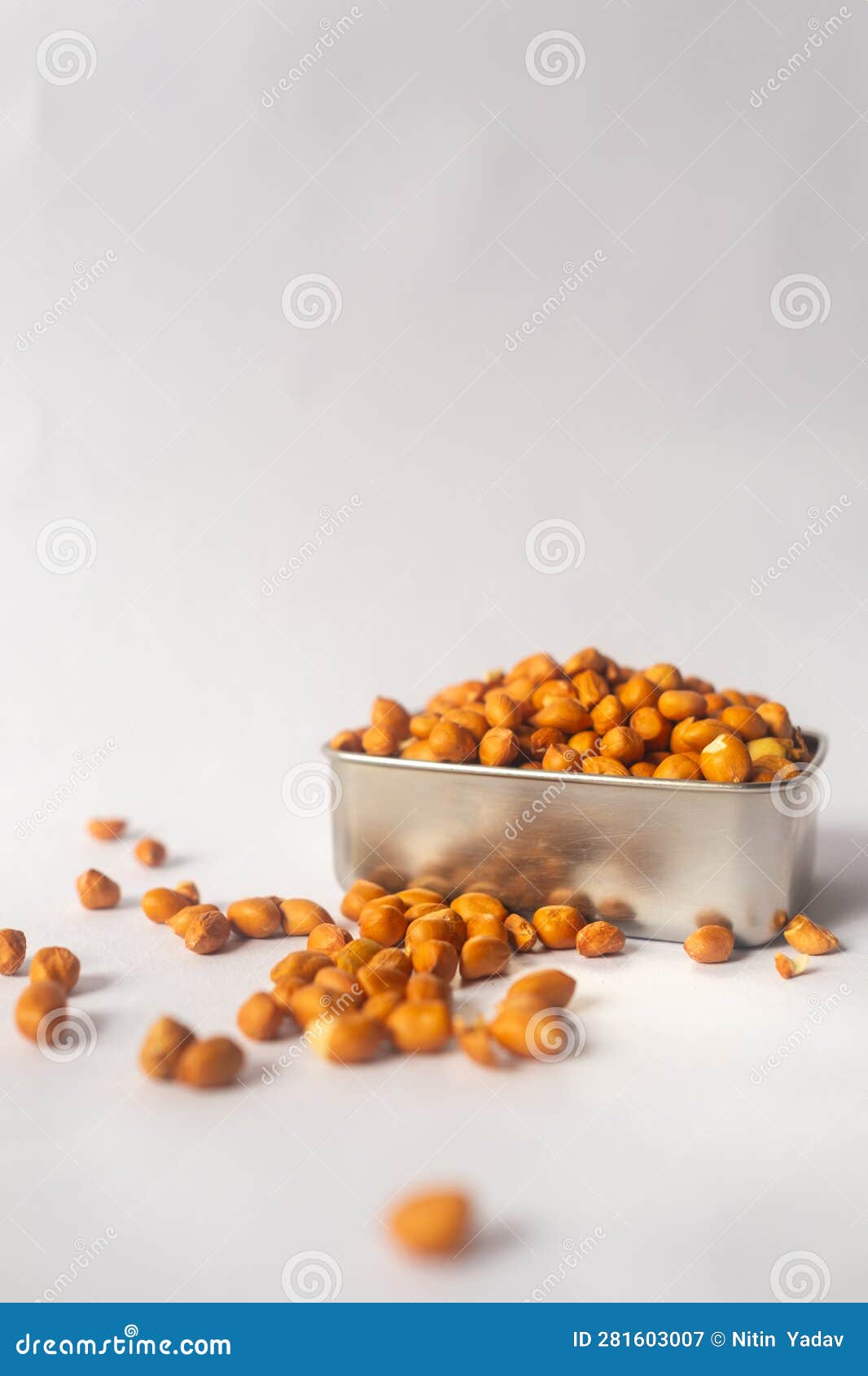 Raw Groundnuts in an Earthen Bowl on White Background. Stock Image ...