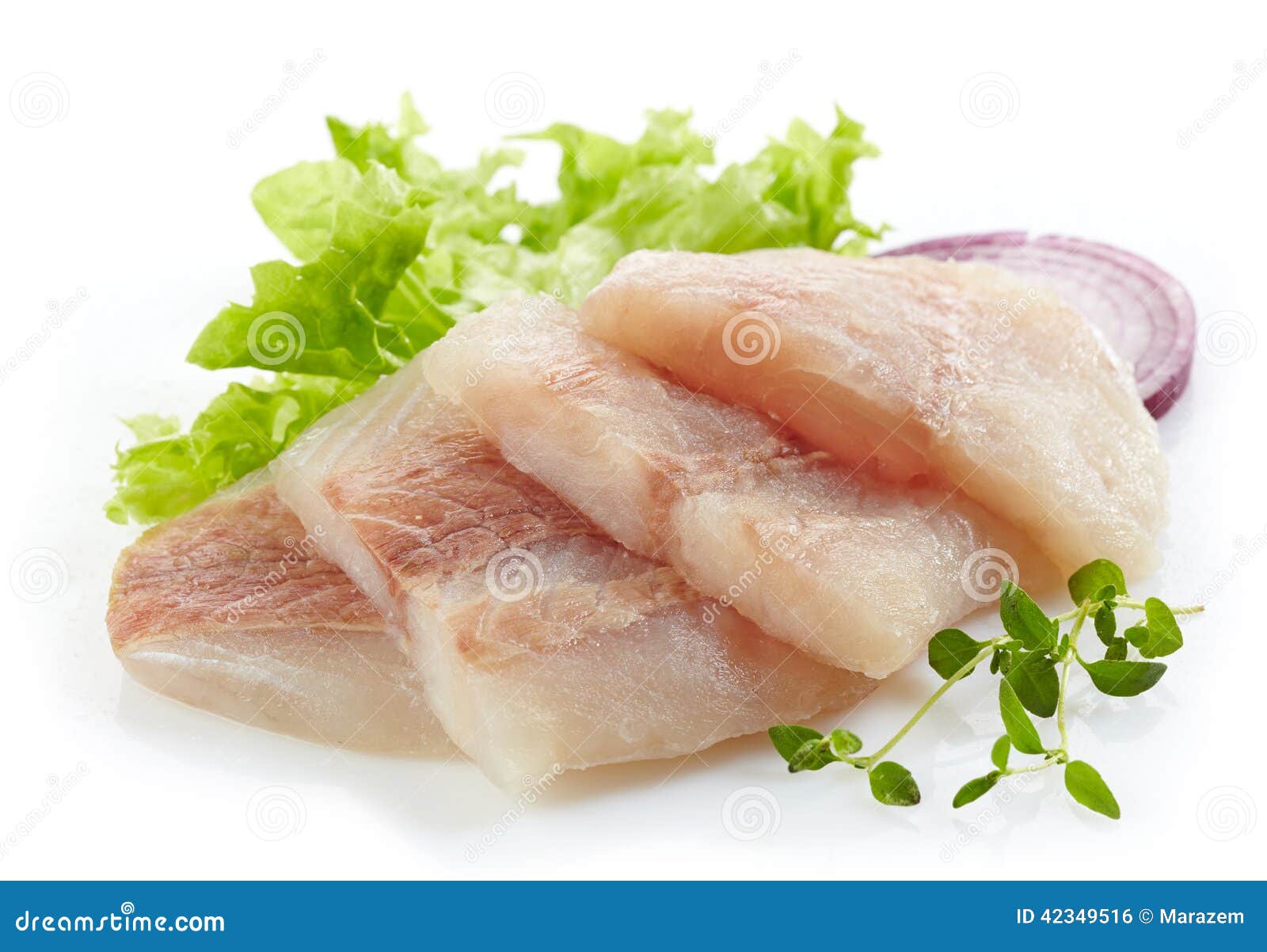 Raw Hake Fish Fillet Pieces Stock Photo - Image of hake, green: 42349516