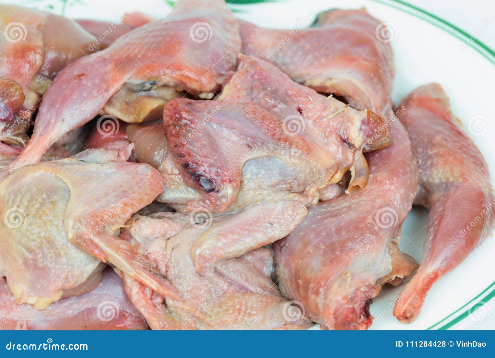 Raw Half Cut Quails on Dish. FoRaw Half Cut Quails on Dish. Food ...