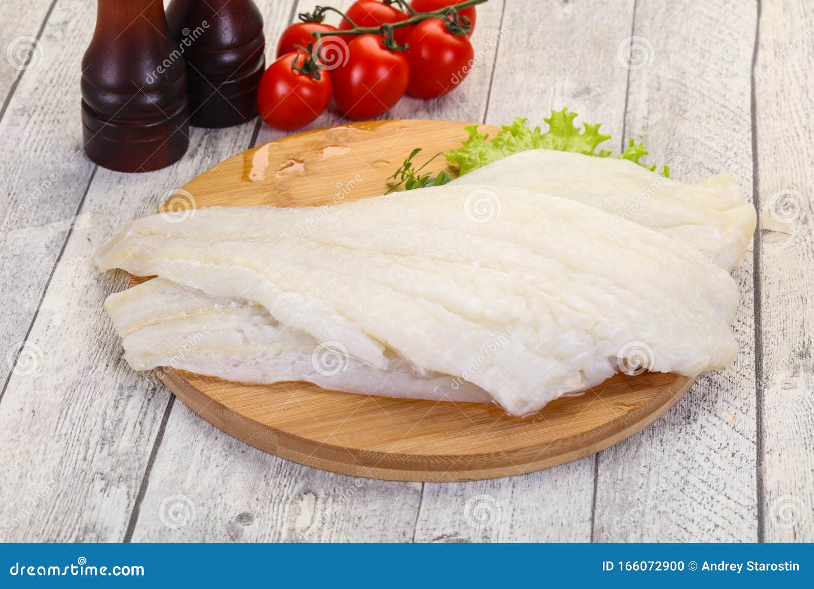 Raw halibut fillet stock photo. Image of fish, fillet - 166072900