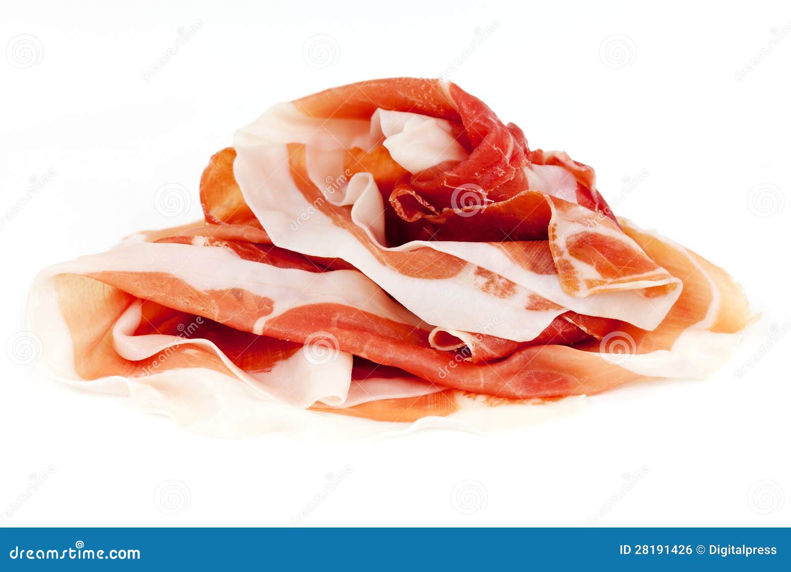 Raw ham stock photo. Image of food, meat, serrano, studio - 28191426