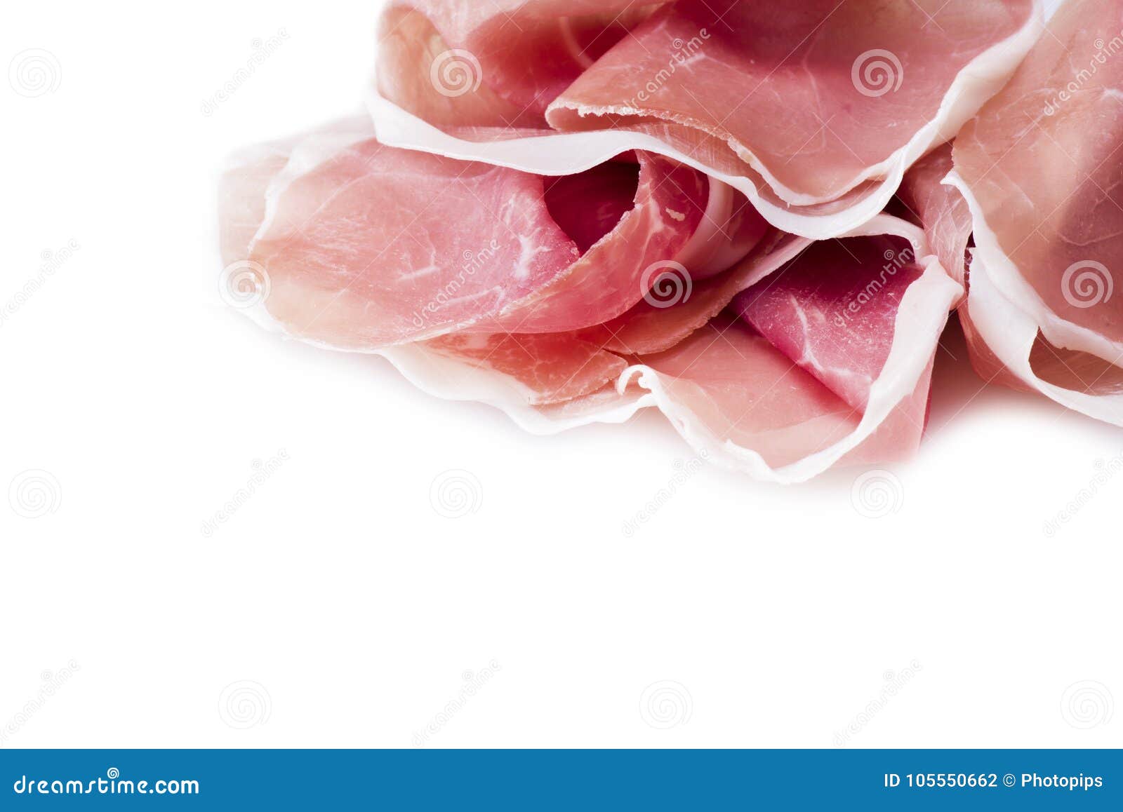 Raw ham leg sliced stock photo. Image of appetizer, lard - 105550662