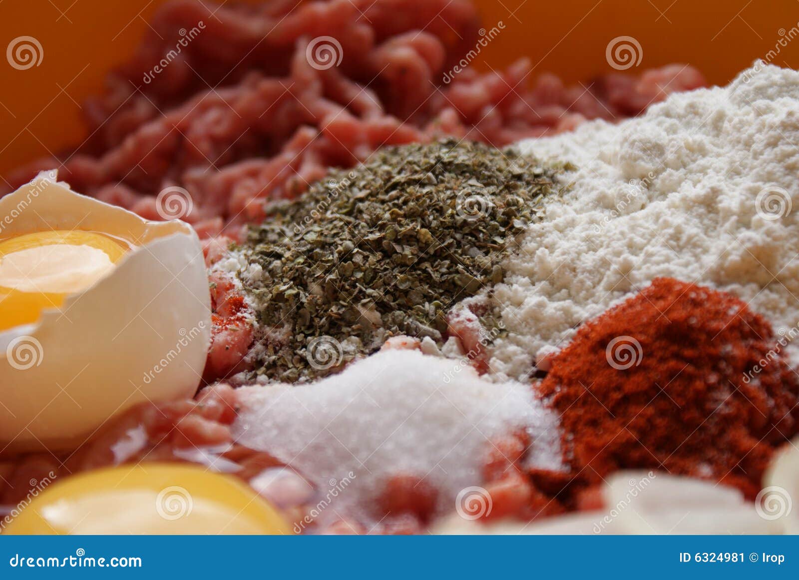 Raw hash stock image. Image of yolk, meat, pepper, paprika - 6324981
