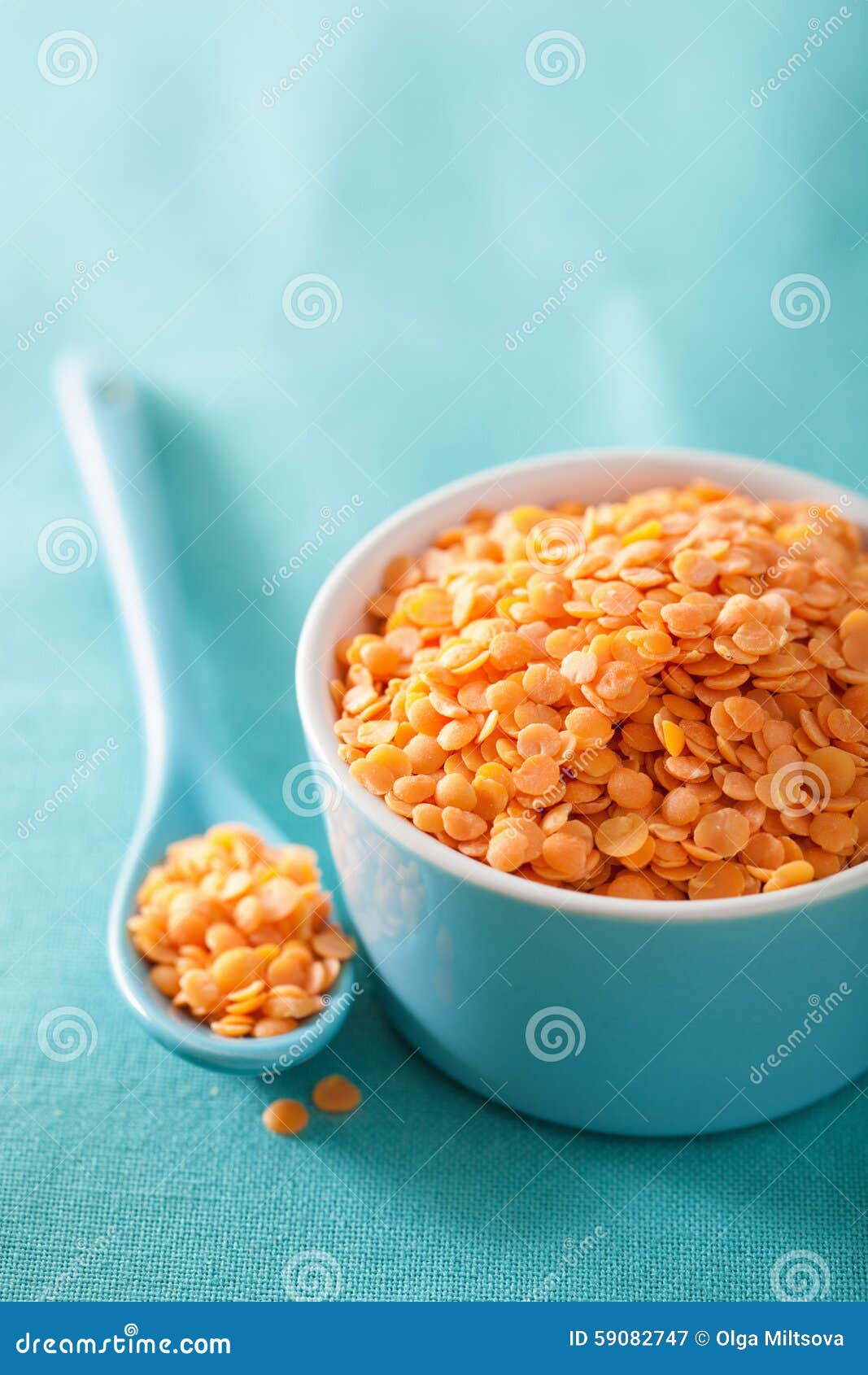 Raw Healthy Red Lentils In Bowl Stock Image Image Of Beans Lentil 59082747