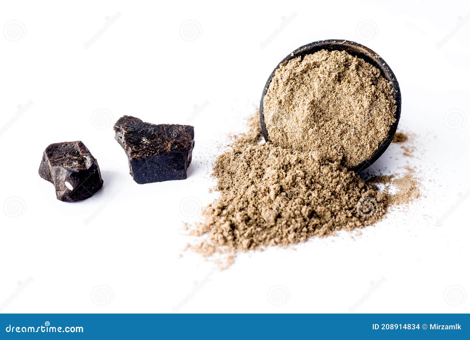 Raw Hing or Asofoetida or Devil`s Dung Isolated on White with Its Power ...
