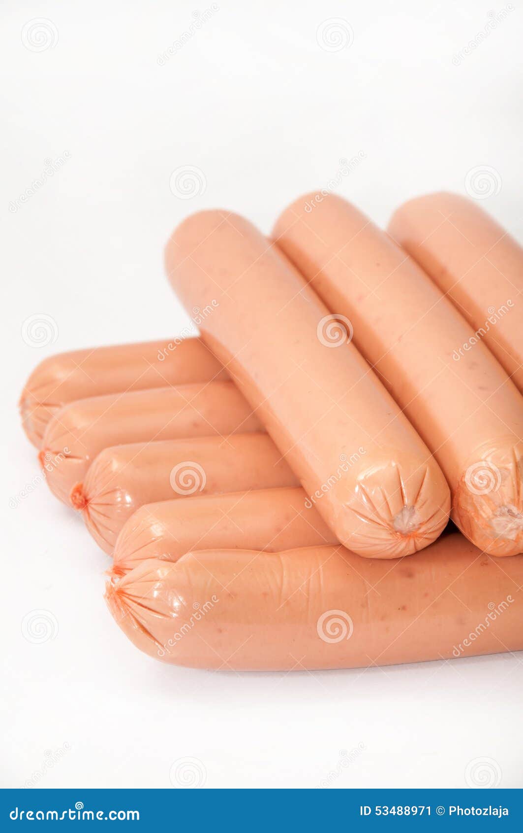 Raw Hot Dogs on a White Background Stock Image - Image of meal, chicken ...
