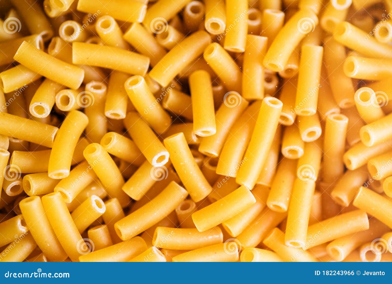 Raw Italian Macaroni Pasta Inside Clear Storage Container Stock Photo ...