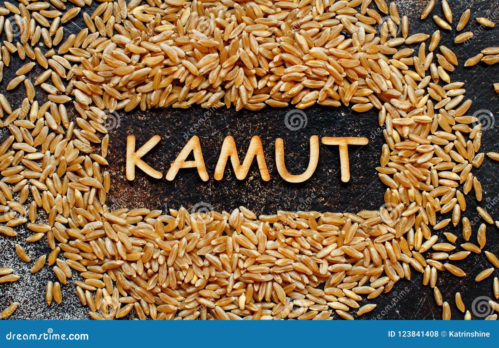 Raw Kamut Grain with a Word Kamut Top View Stock Photo - Image of meal ...