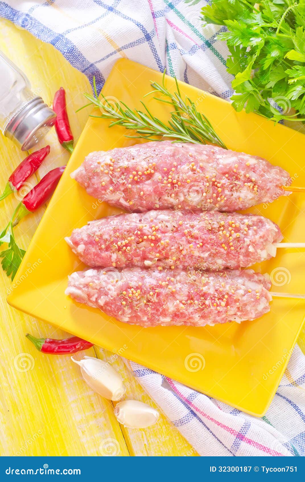 Raw kebab stock image. Image of mince, dinner, delicious - 32300187