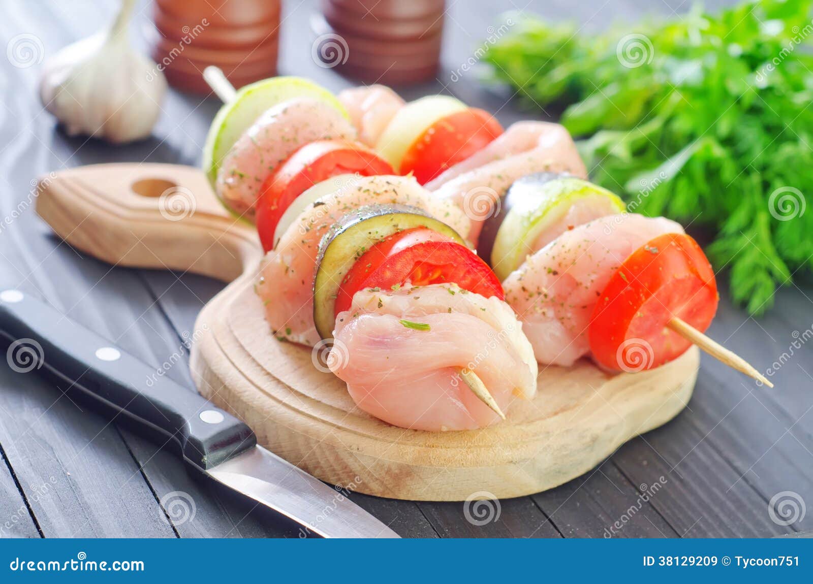 Raw kebab stock image. Image of light, kabob, preparation - 38129209