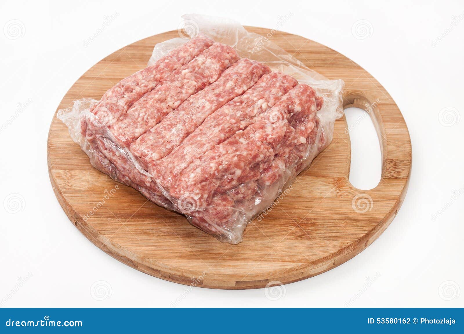 Raw Kebabs Packed in Plastic Nylon Stock Photo - Image of food, cevapi ...