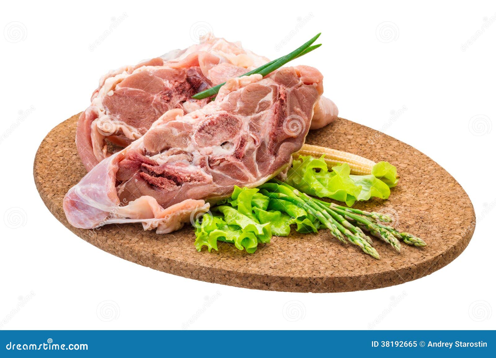Raw lamb stock image. Image of isolated, herbs, dinner - 38192665