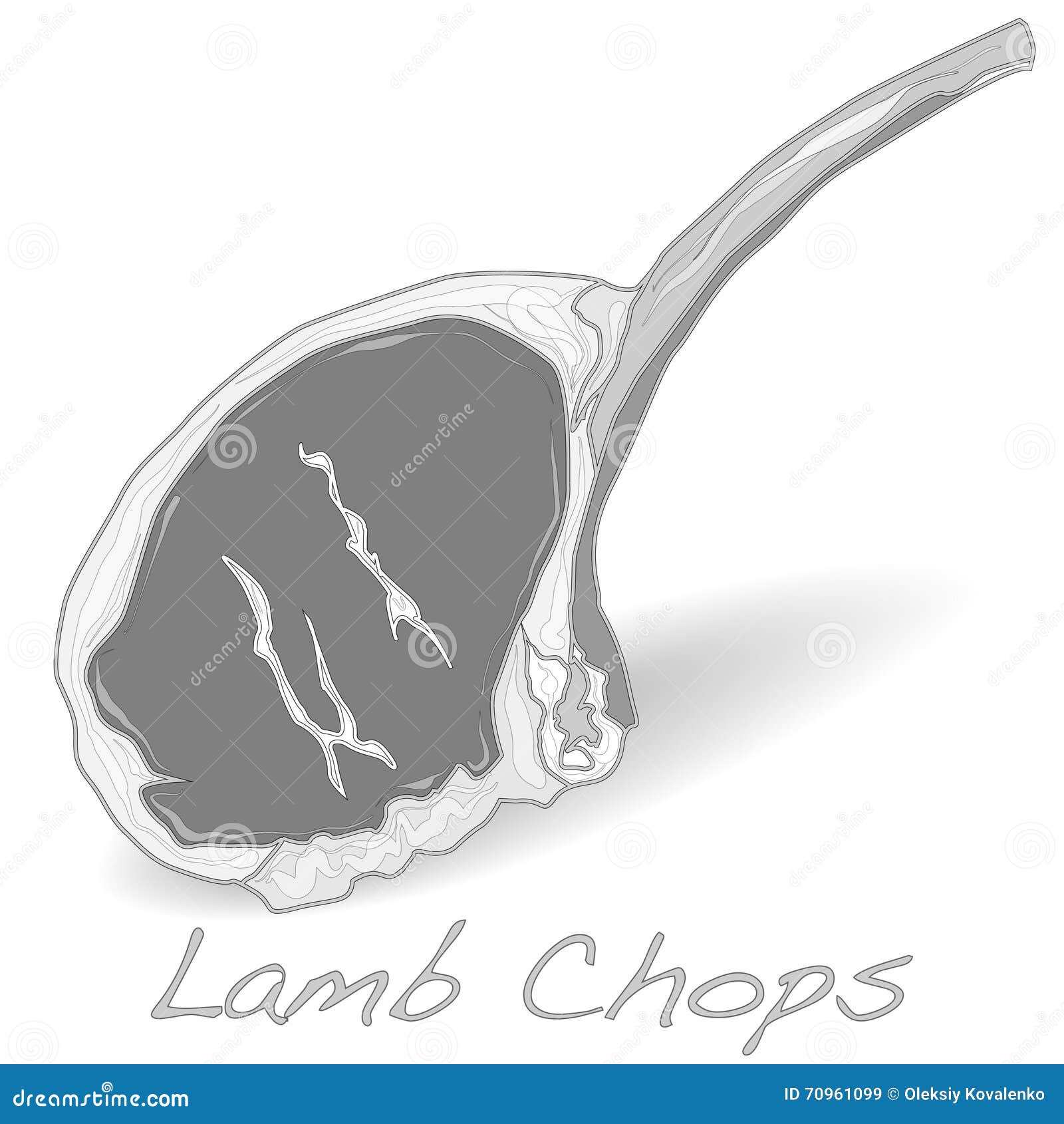 Lamb Chops. Vector Illustration Decorative Design | CartoonDealer.com ...