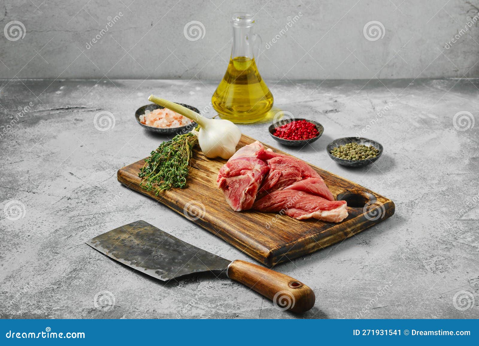 Raw Lamb Leg, Chump Off Shank Stock Image - Image of food, meat: 271931541
